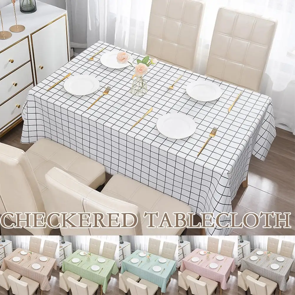PEVA-Checkered-Printed-Household-Waterproof-Oil-proof-Dining-Table ...