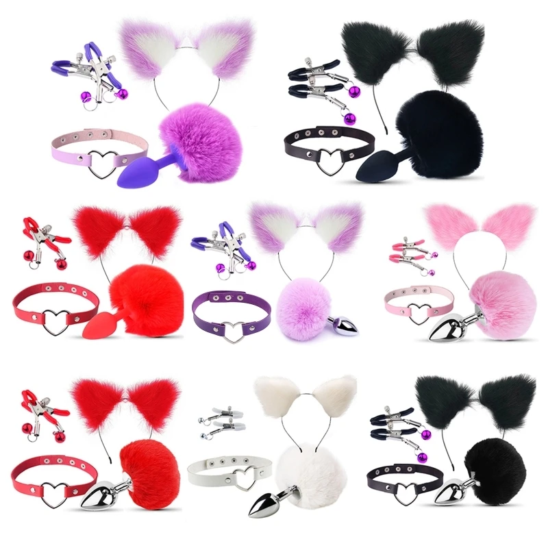for-CAT-Ear-Hairhoop-Plush-Rabbit-Tail-Butt-Plug-Collar-Cosplay-Costume ...