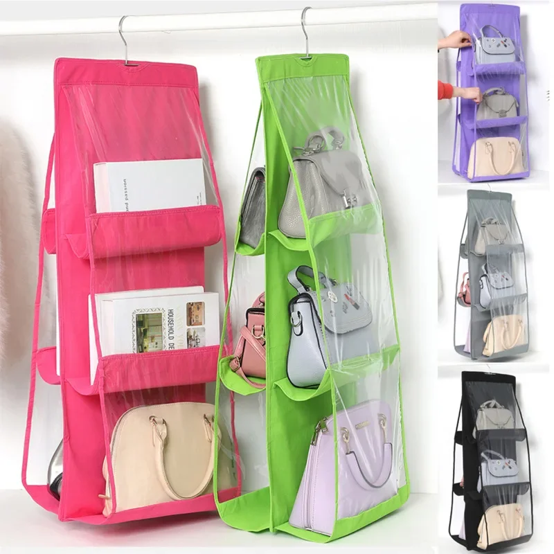 Hanging-Handbag-Organizer-for-Wardrobe-Closet-Transparent-Storage-Bag ...