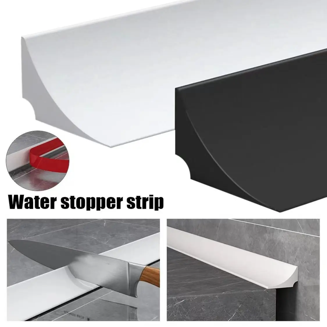 Self-Adhesive Silicone Water Stopper Bendable Water Retaining Strip ...