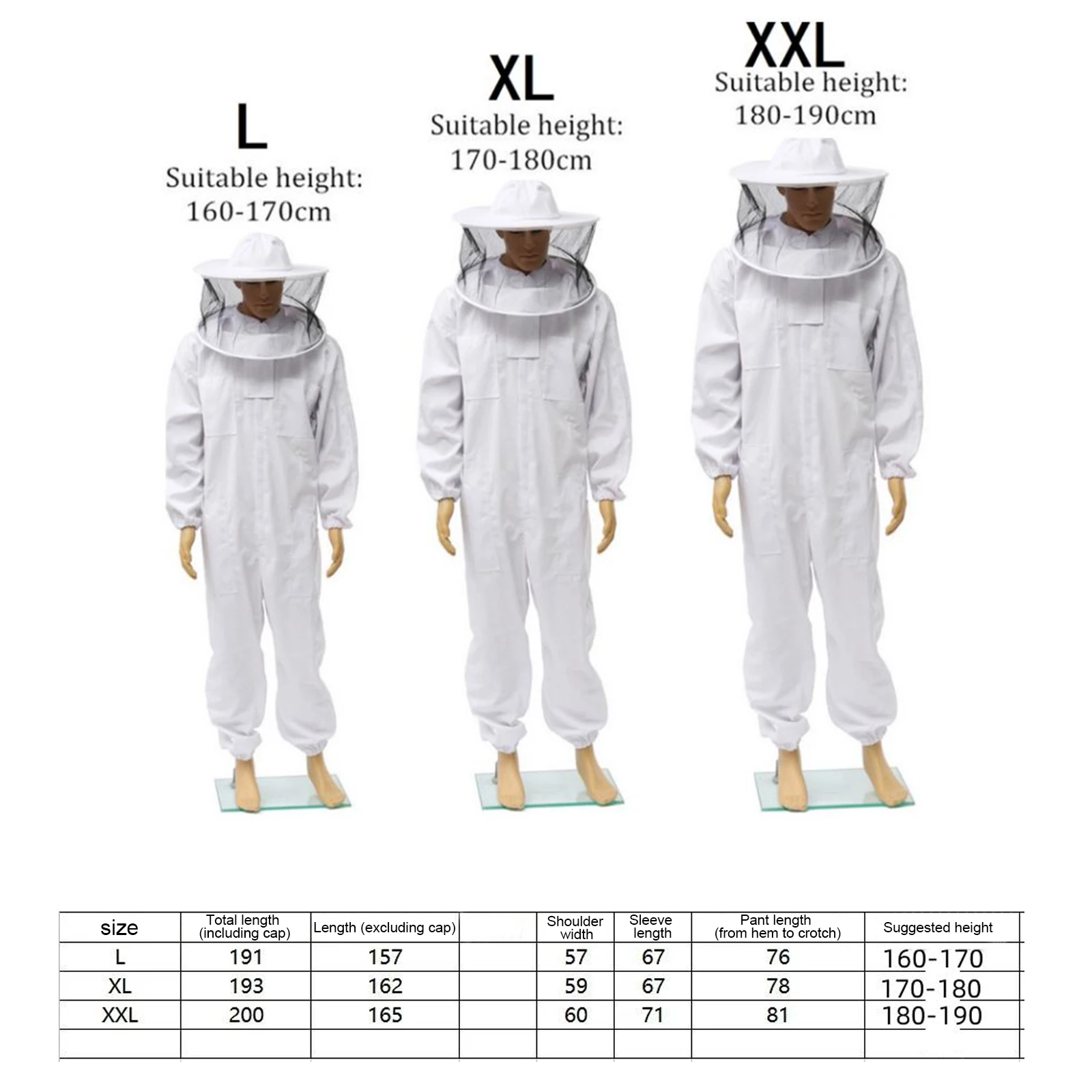 Professional-Beekeeping-Suit-Bee-Clothes-with-Hat-Gloves-Apicultura-Clothes-Beekeeper-Costume ...