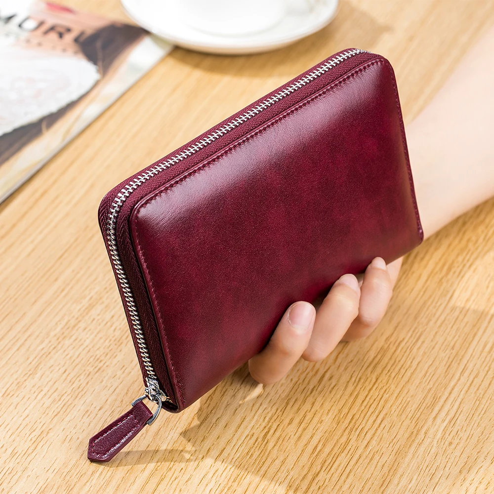 New-Retro-Multi-function-Passbook-Bag-Large-Capacity-Leather-Wallet ...