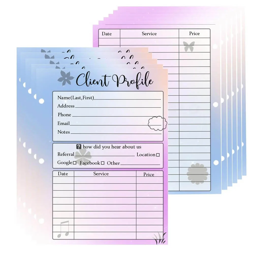 Client-Profile-Cards-Customer-Information-Card-5-5x8-5Inch-Stylist ...
