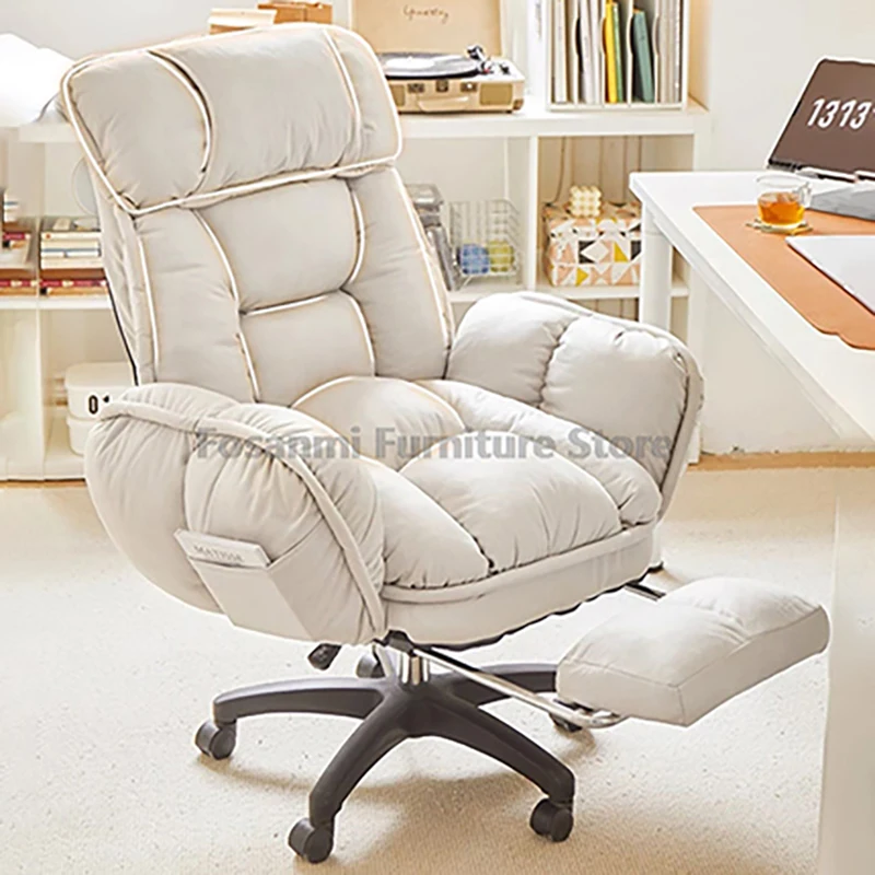 Comfort Soft Desk Chair with Adjustable Armrests Home Office Ergonomic ...