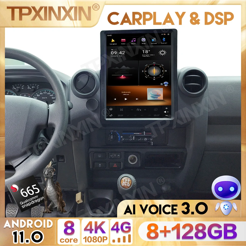 2din-CarPlay-Tesla-Screen-For-Toyota-Land-Cruiser-LC70-LC75-LC76 ...