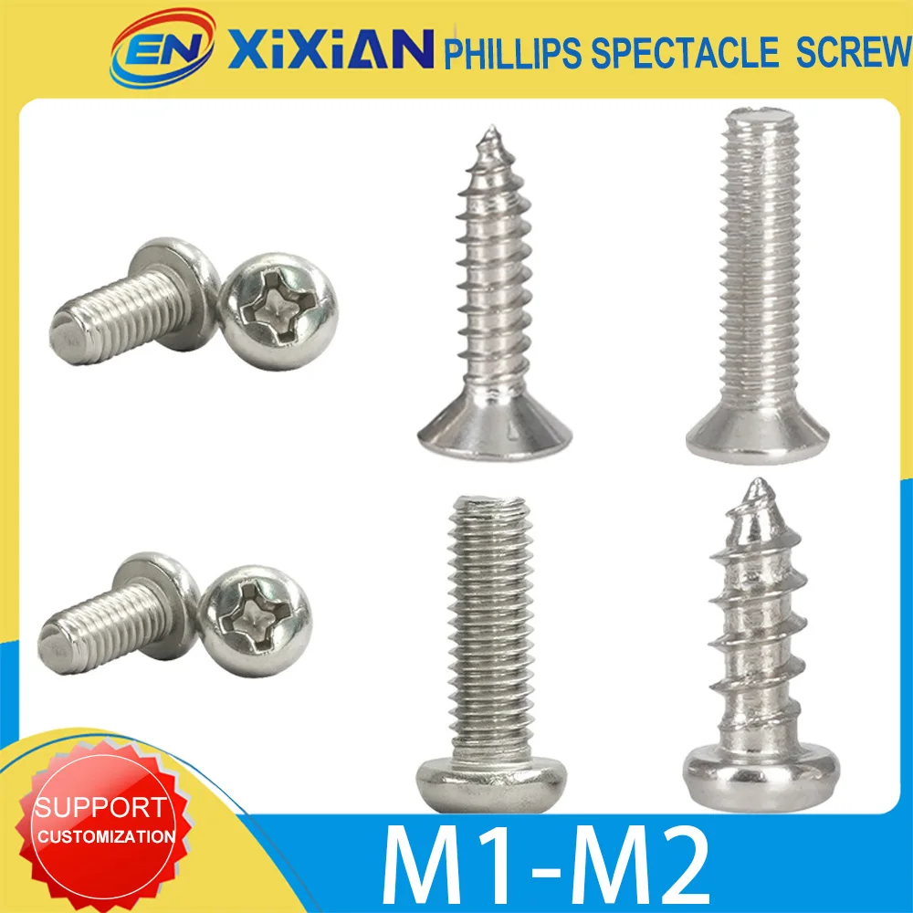 Small-Screws-Watch-Glasses-Spectacle-Screw-304-Stainless-Steel-Pan-Flat ...