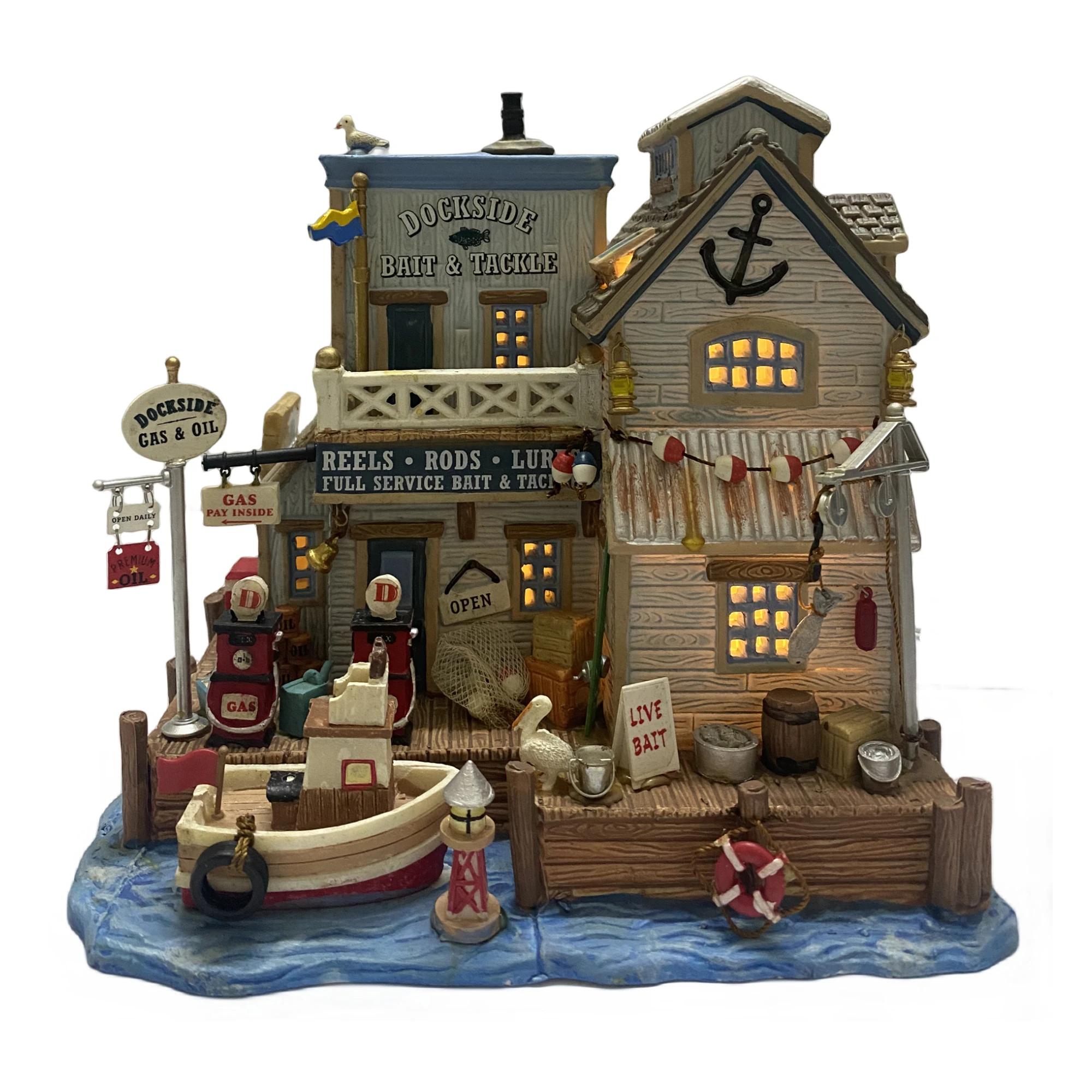 Lemax-Ceramic-Painted-Night-Lamp-House-Miniature-Version-of-European ...