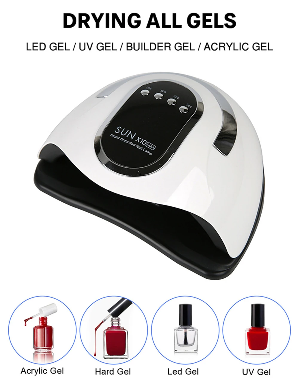 Lampe UV à 36LED pour le séchage du vernis à ongles,avec capteur intelligent,équipement de Salon ...