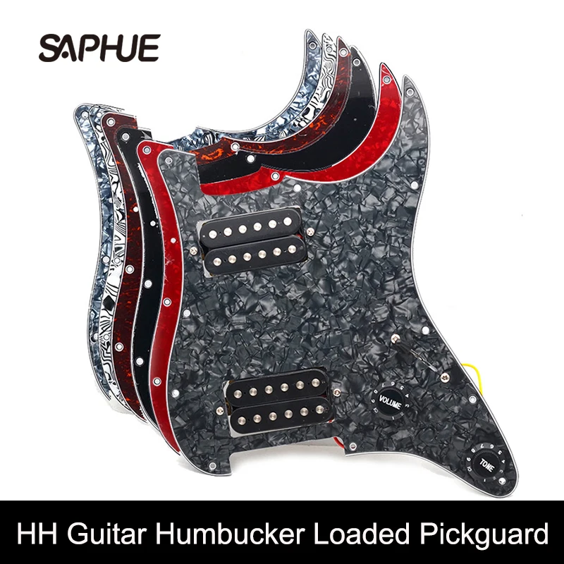 HH-Guitar-Pickguard-Electric-and-Two-Black-Humbucker-Loaded-Prewired ...