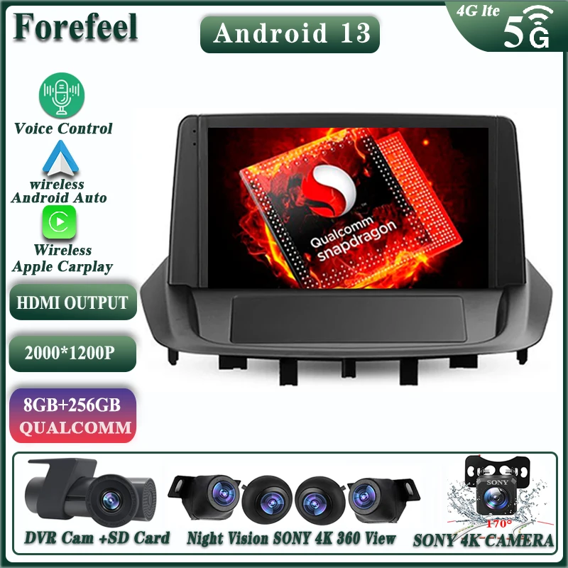 Radio-con-GPS-para-coche-reproductor-Multimedia-con-Android-13-Qualcomm ...