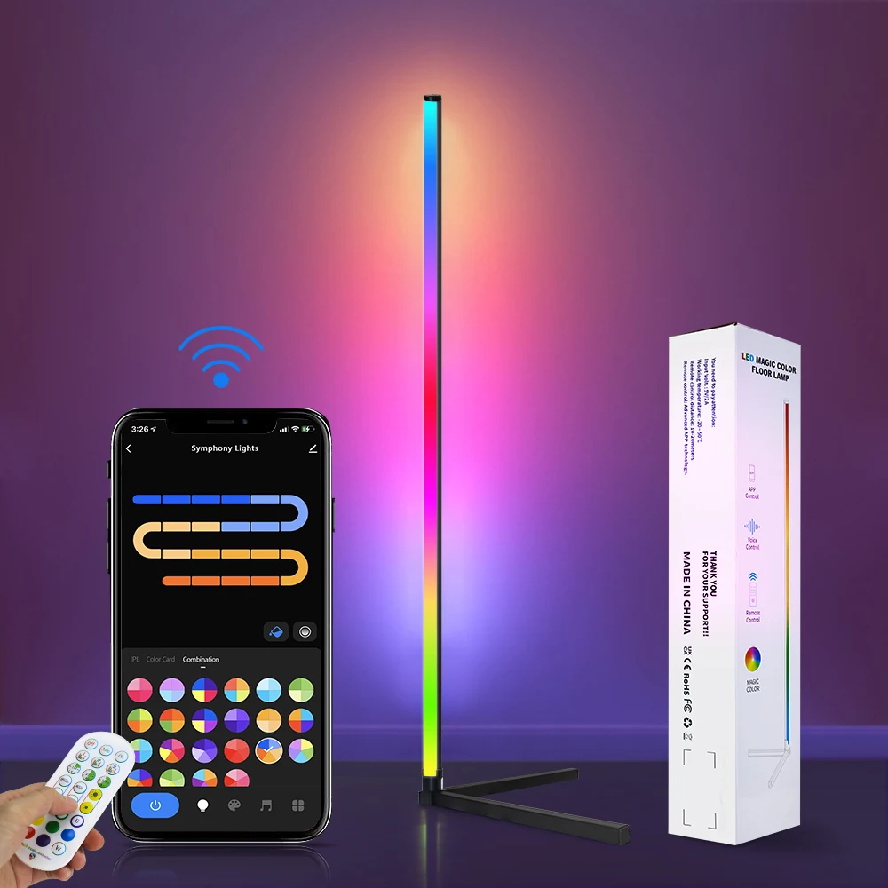 무드등 밝기 조절 코너 플로어 램프 125 165cm 스탠드 투야 스마트 Rgb Led 무 티몬