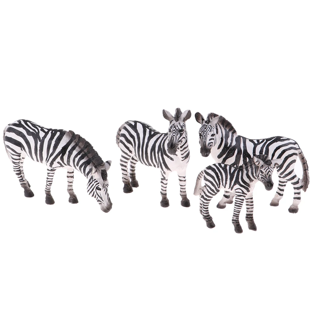 Wildlife-Zebra-and-Babies-Hand-Painted-Toy-Figurine-Model-and-BPA ...