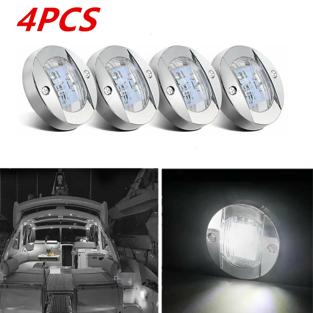 4PCS-DC12V-Marine-LED-Navigation-Light-Boat-Stern-Transom-Light-Round ...