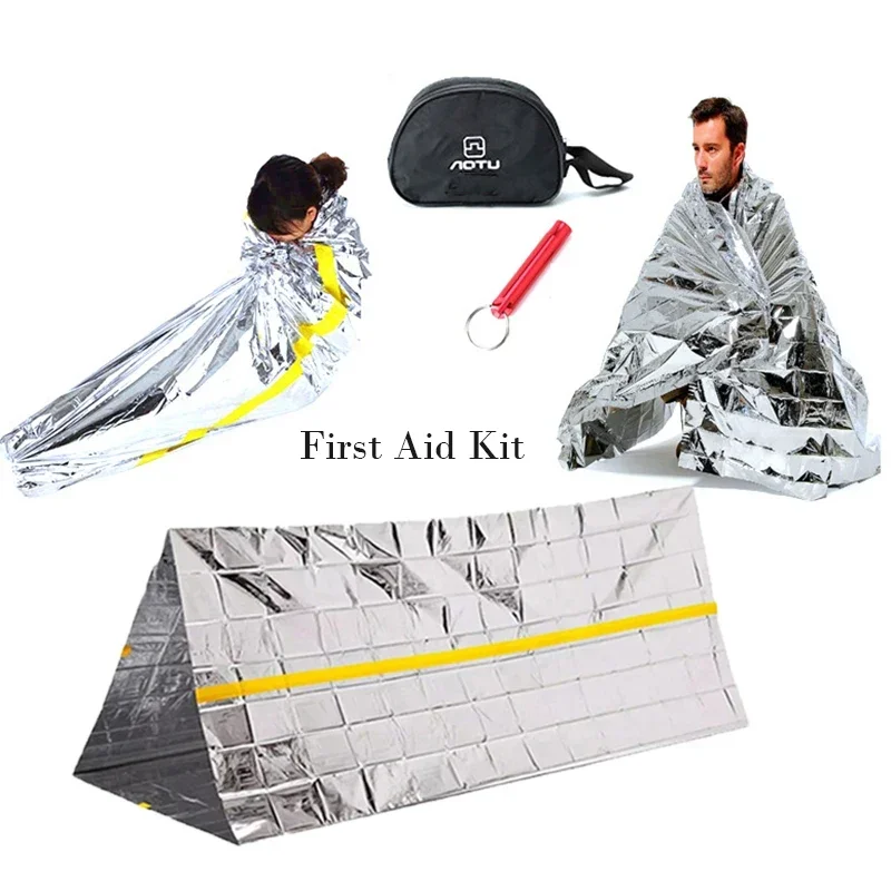First Aid Blanket Set Warm Insulation Blankets Survival Gear Tools ...