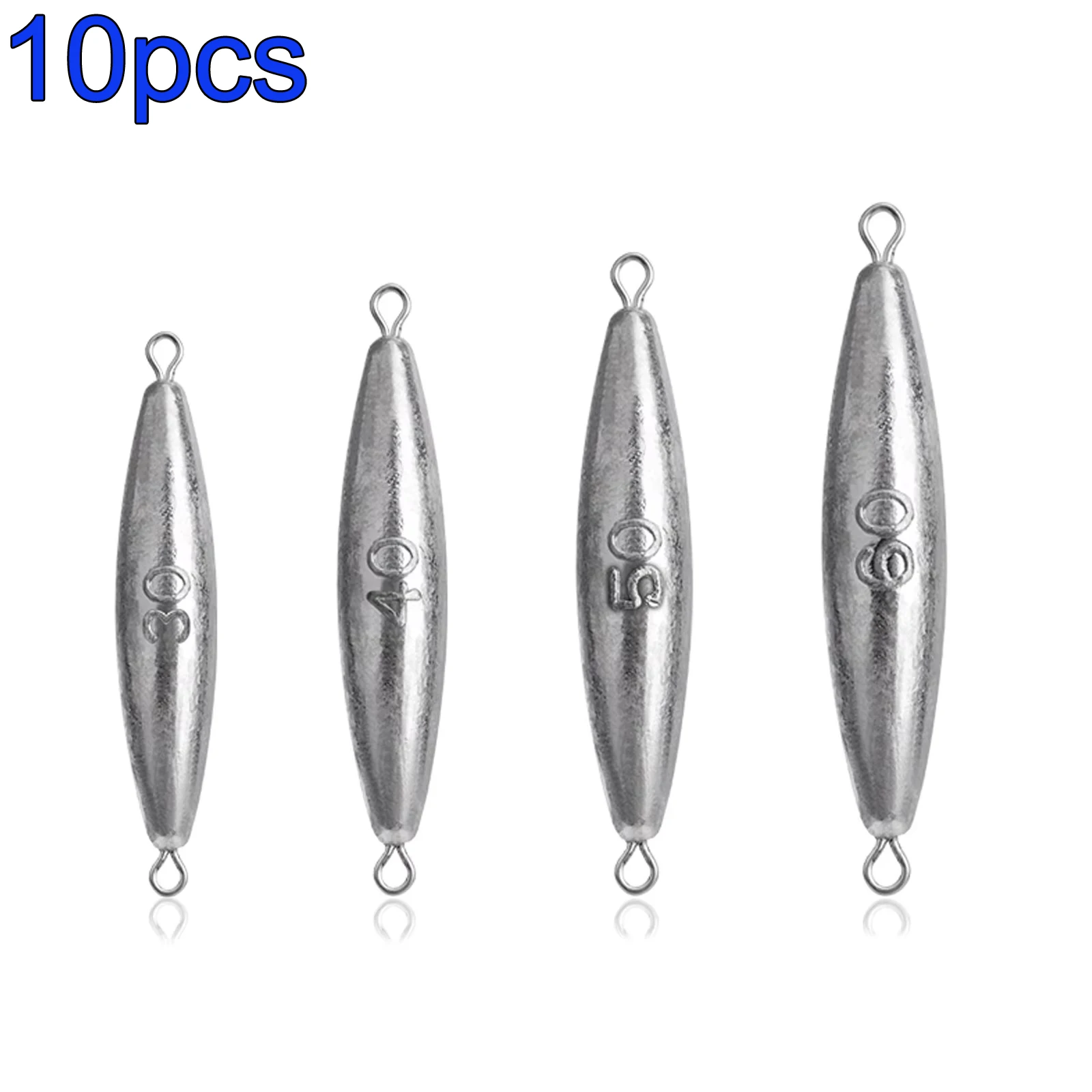 10 pièces 30g 40g 50g 60g Plombs de pêche en plomb pour eau douce et ...