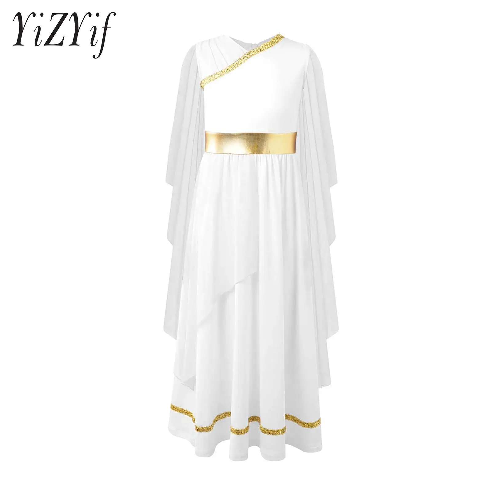 Kids-Girls-Halloween-Cosplay-Costume-Ancient-Greek-Robe-Sleeveless ...