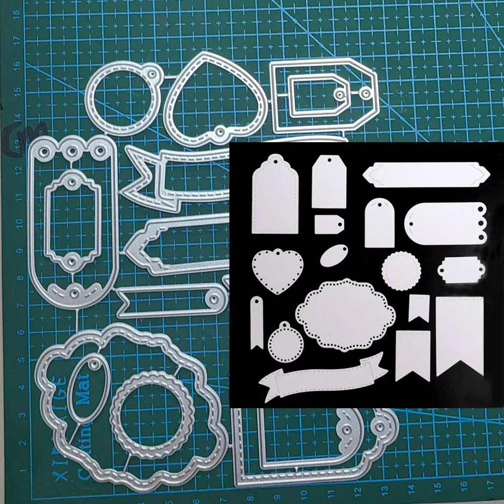 label Tag Hanger Metal Cutting Dies Stencil DIY Scrapbooking Embossing ...