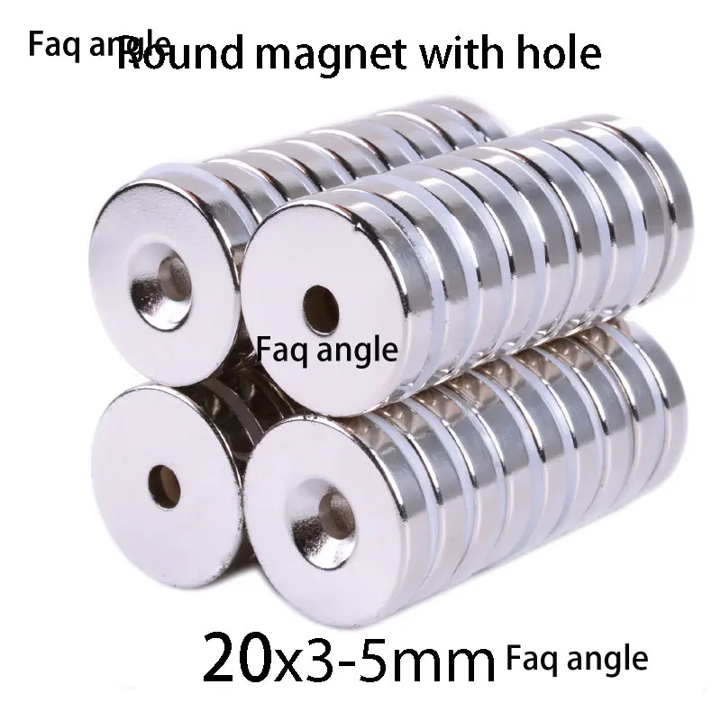 20x3-5 Round With Hole Super Neodymium Magnet Strong Magnets for the ...