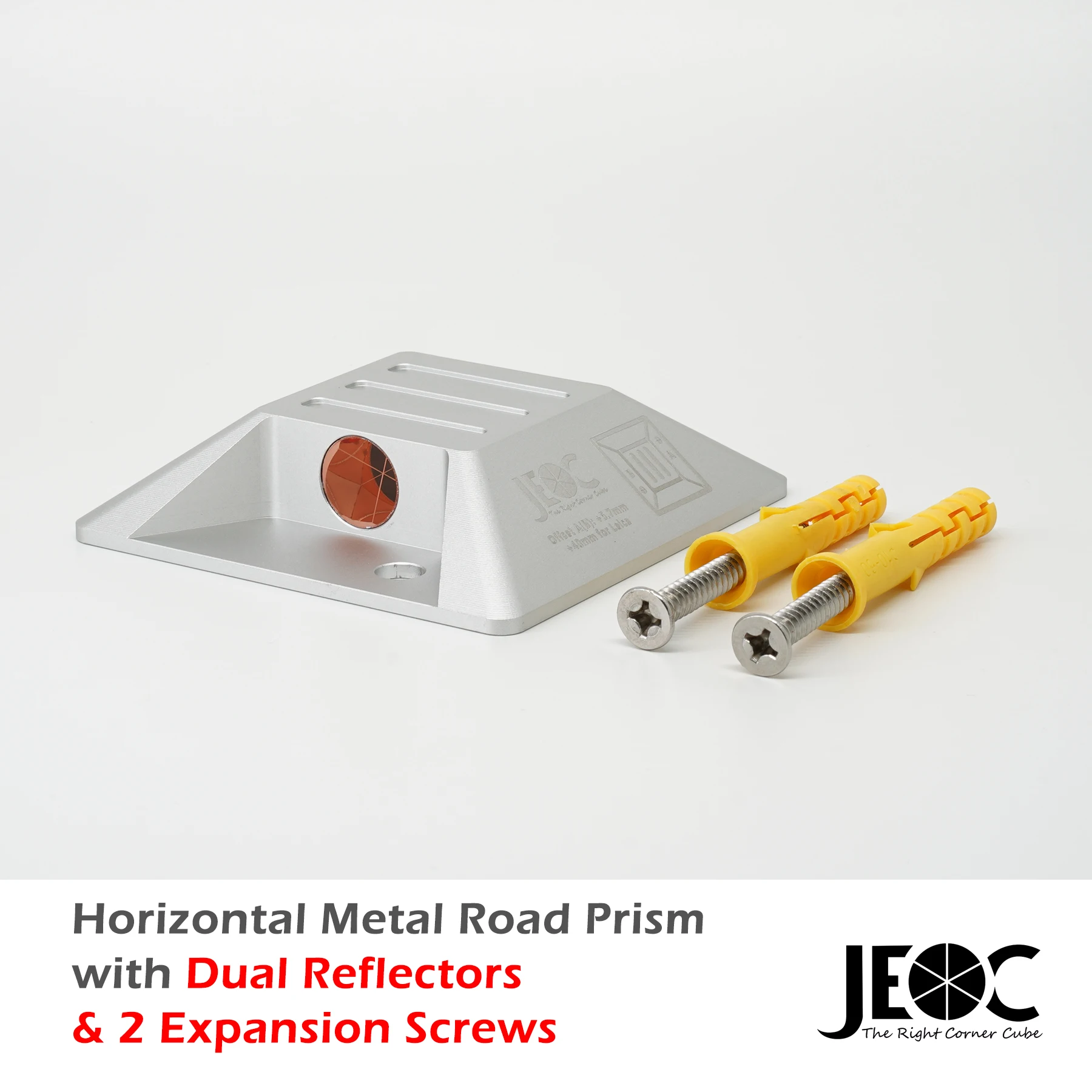 JEOC Horizontal Road Monitoring Prism, Cat Eye Prism w/ Dual Copper ...