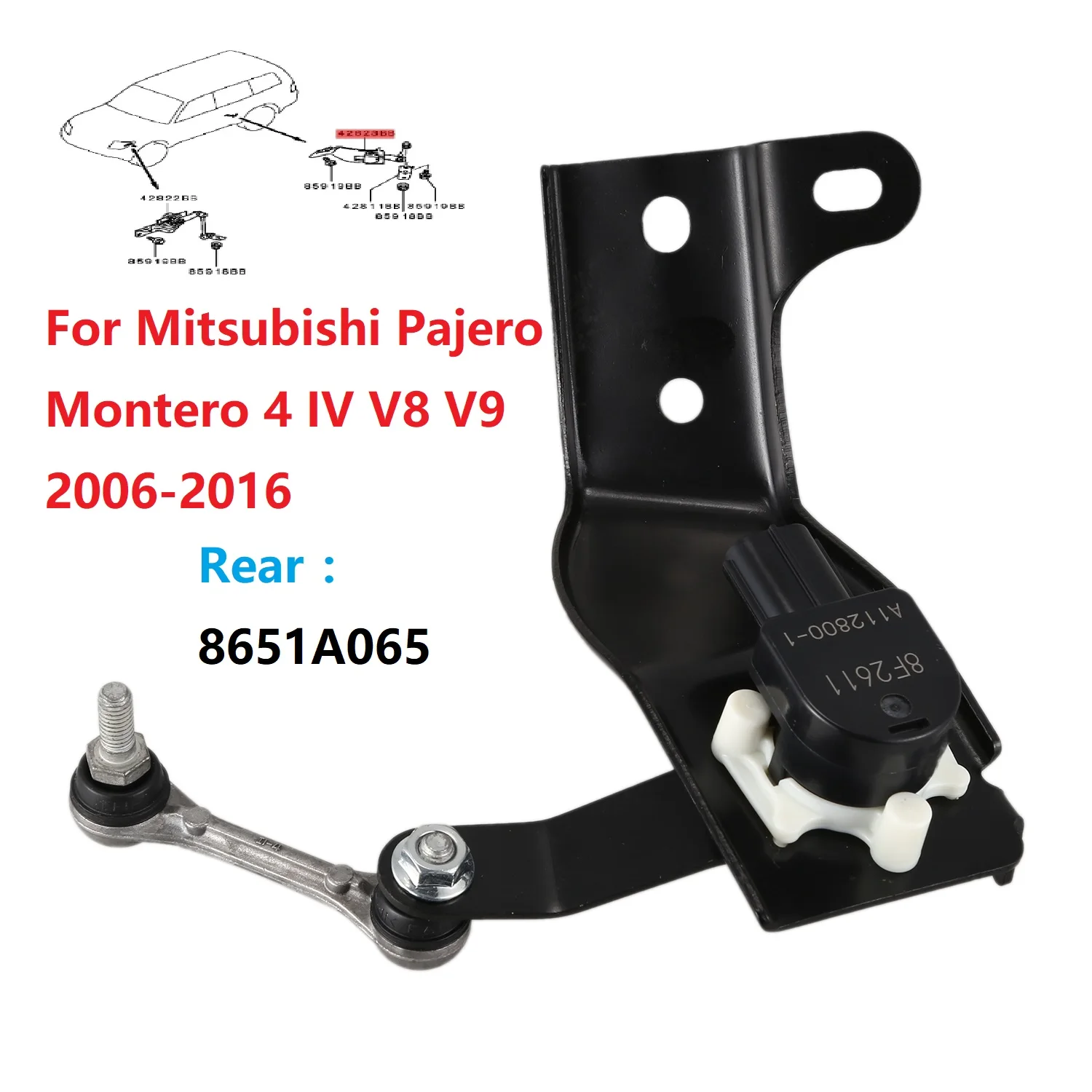 Front/Rear Headlight Leve Bracket Body Height Sensor For Mitsubishi ...
