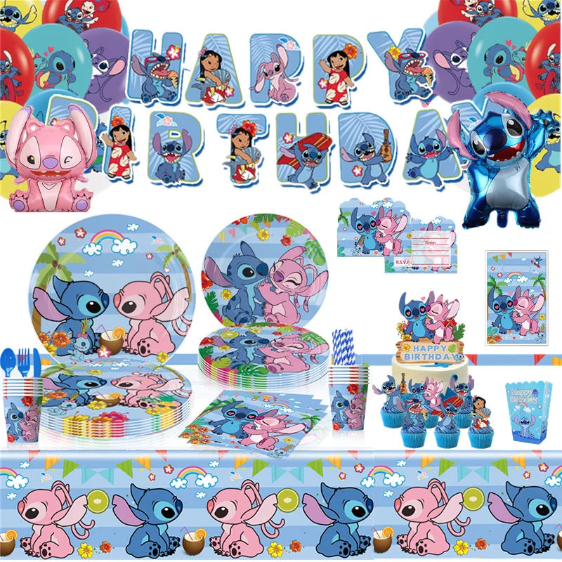 Disney-Stitch-Birthday-Party-Decoration-Supplies-Baby-Shower-Paper ...