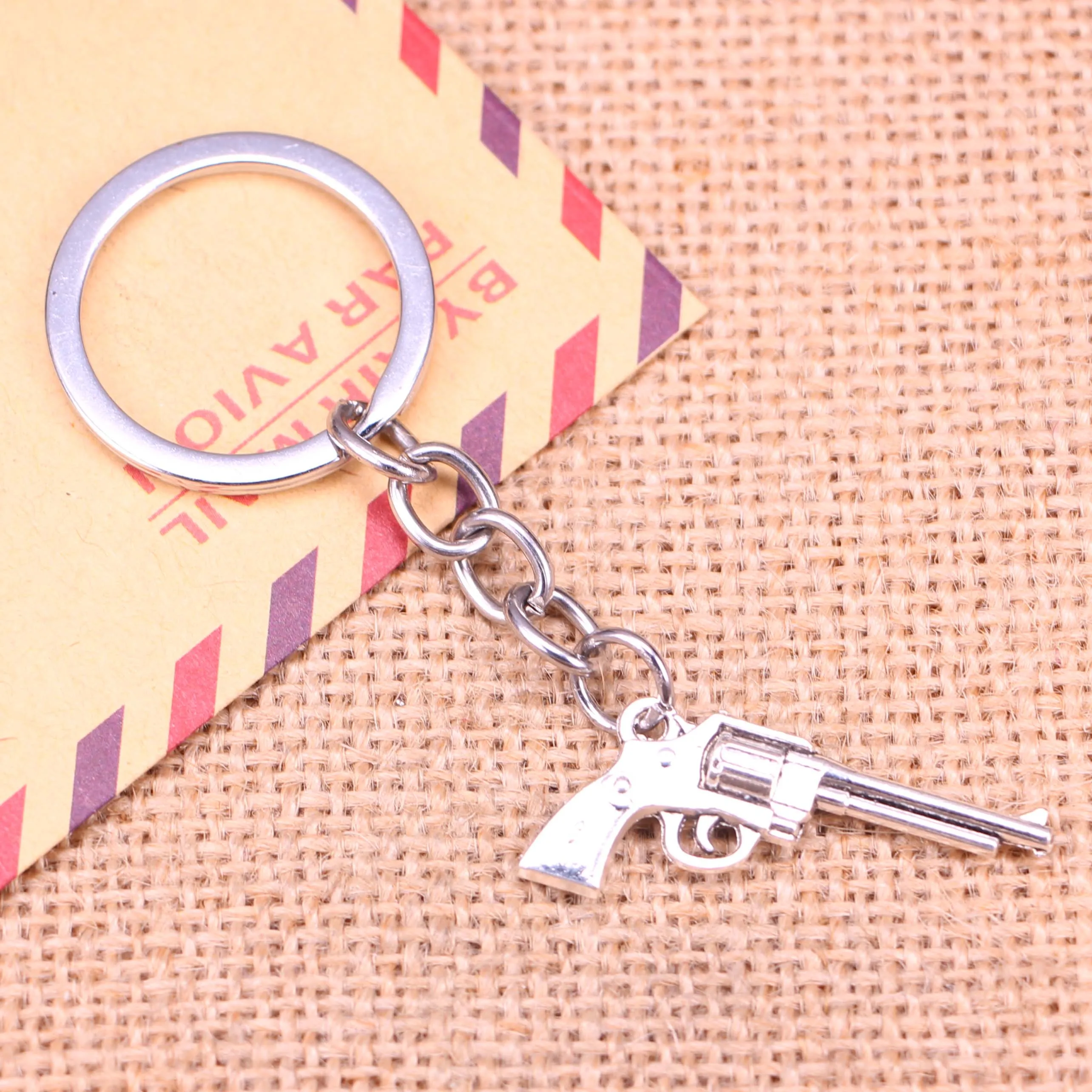 Fashion Keychain 35x15mm Machine Gun Assault Rifle Pendants Diy Men ...