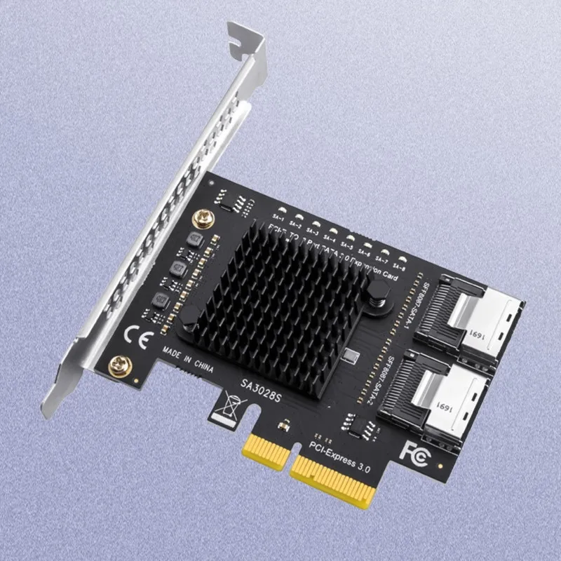 PCIe X4 to SFF8087 Mini SAS 8-Port Sata 3.0 Adapter Expansion Card ...