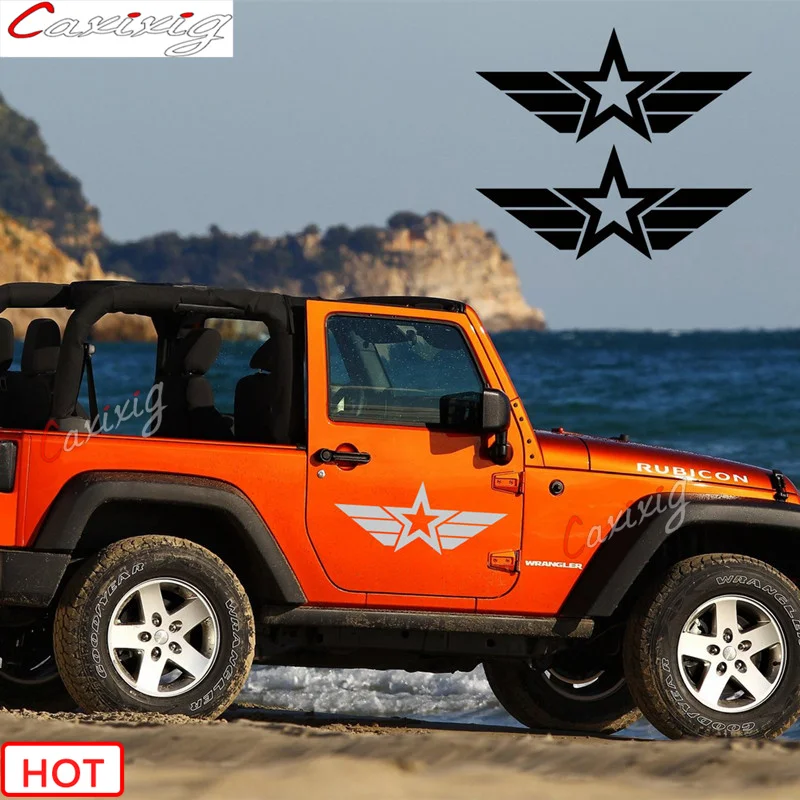 Waterproof-Reflective-Decals-2pcs-Body-Car-Styling-US-Army-Star-USMC ...