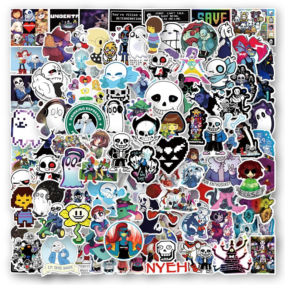 10-30-50-100PCS-Game-Undertale-Stickers-Waterproof-Decals-DIY-Fridge ...