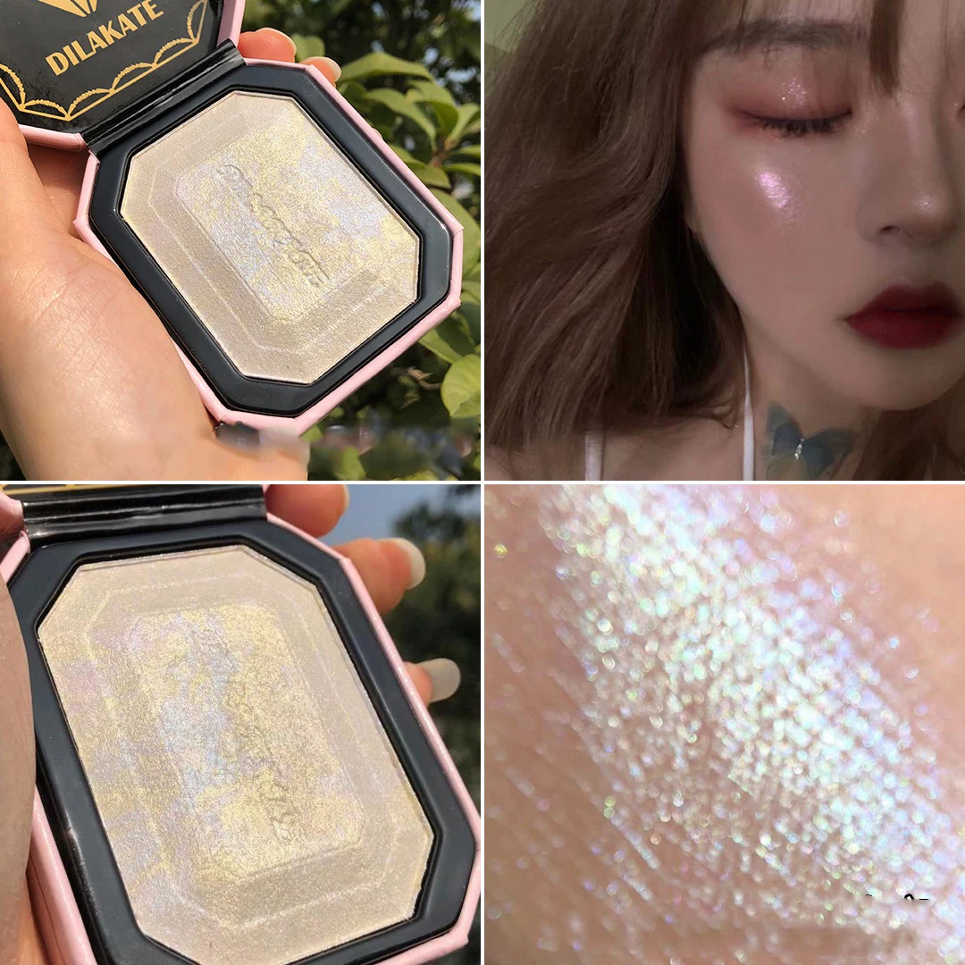 다이아몬드 파이어 하이라이터 메이크업 페이스 파우더 메이크업 진주 피부과 의사 승인 컨투어 하이라이트 메이크업 일루미네이터