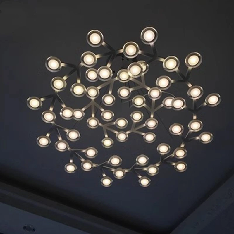 Modern-Stars-LED-Bedroom-Ceiling-Lights-White-Painted-Aluminum-Branch ...