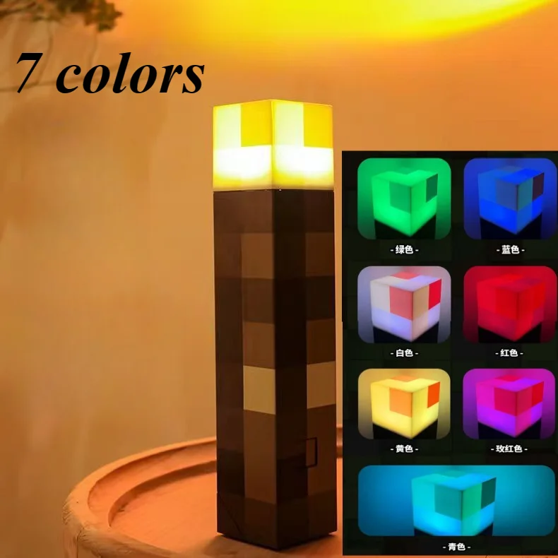 Linterna-de-Minecraft-Con-Control-remoto-luz-nocturna-de-carga-modelo ...