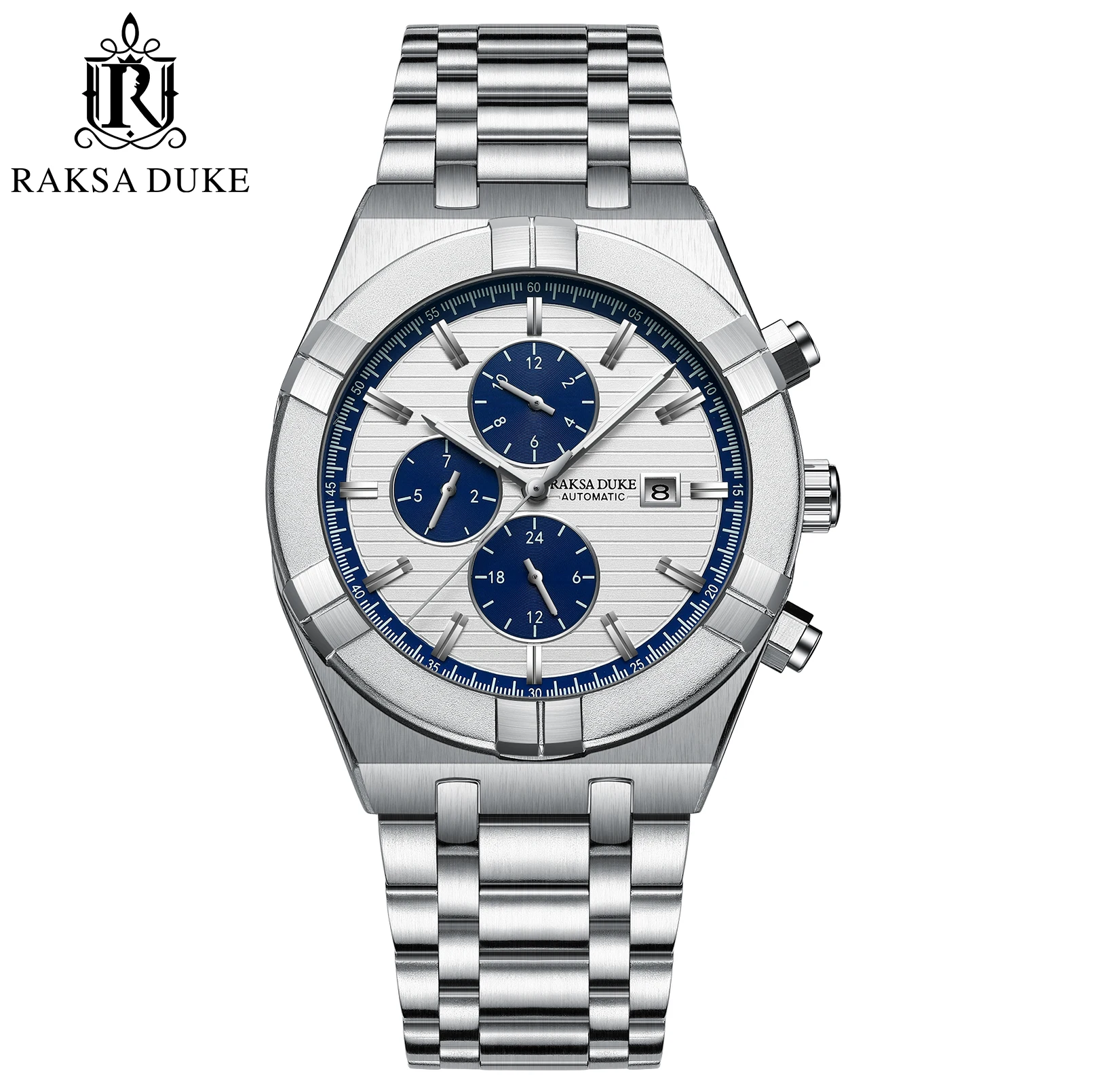 2025 Raksa Duke Men's Automatic Mechanical Watch Calendar Full ...