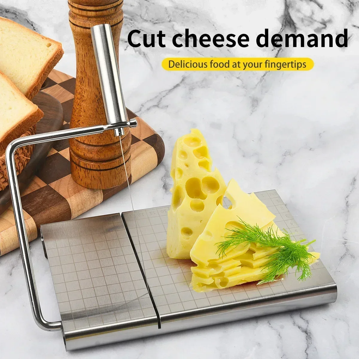 🧀 Adjustable Wire Cheese & Butter Slicer – Chefly Goods