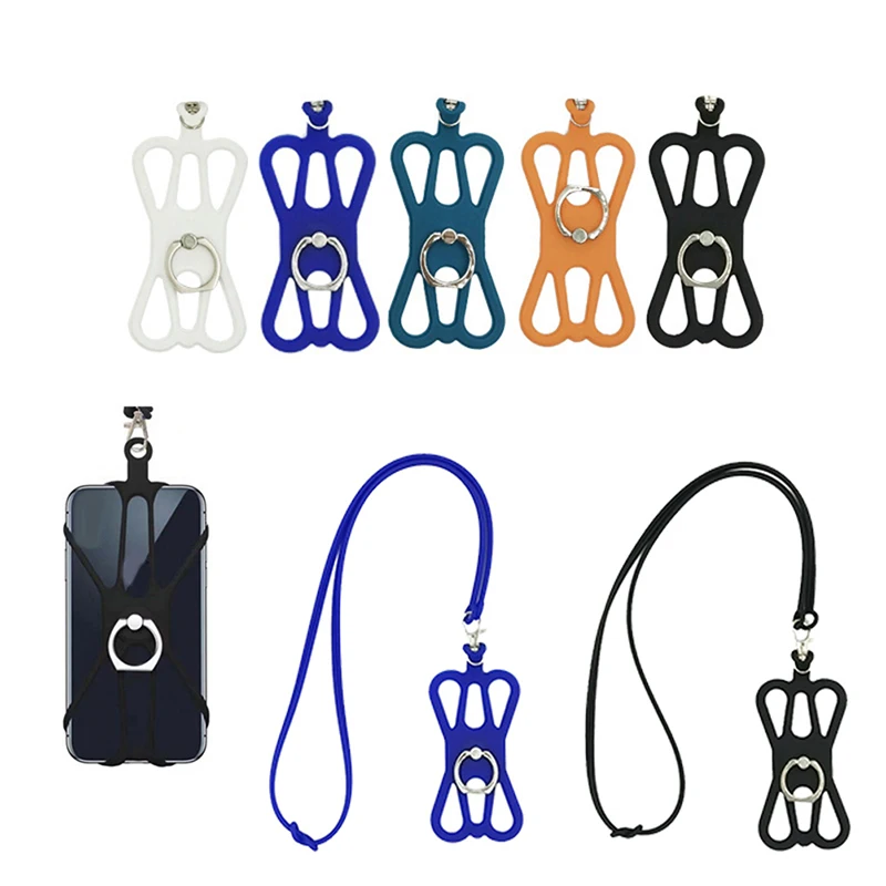 Universal Silicone Cell Phone Lanyard Holder Case Cover Phone Neck ...