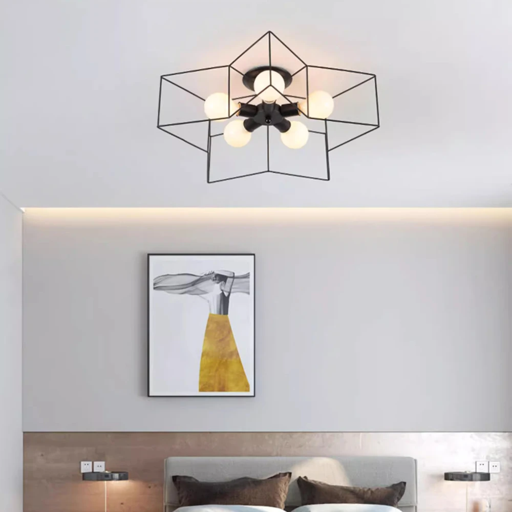Simple-Pentagram-Children-s-Room-Living-Room-Restaurant-Ceiling-Lights ...
