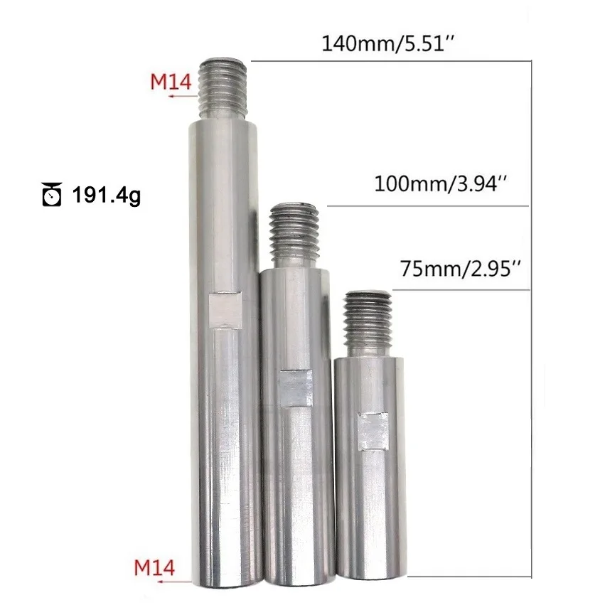 3Pcs-Set-Angle-Grinder-Polisher-Extension-Rod-Adapter-Connecting-Rod ...