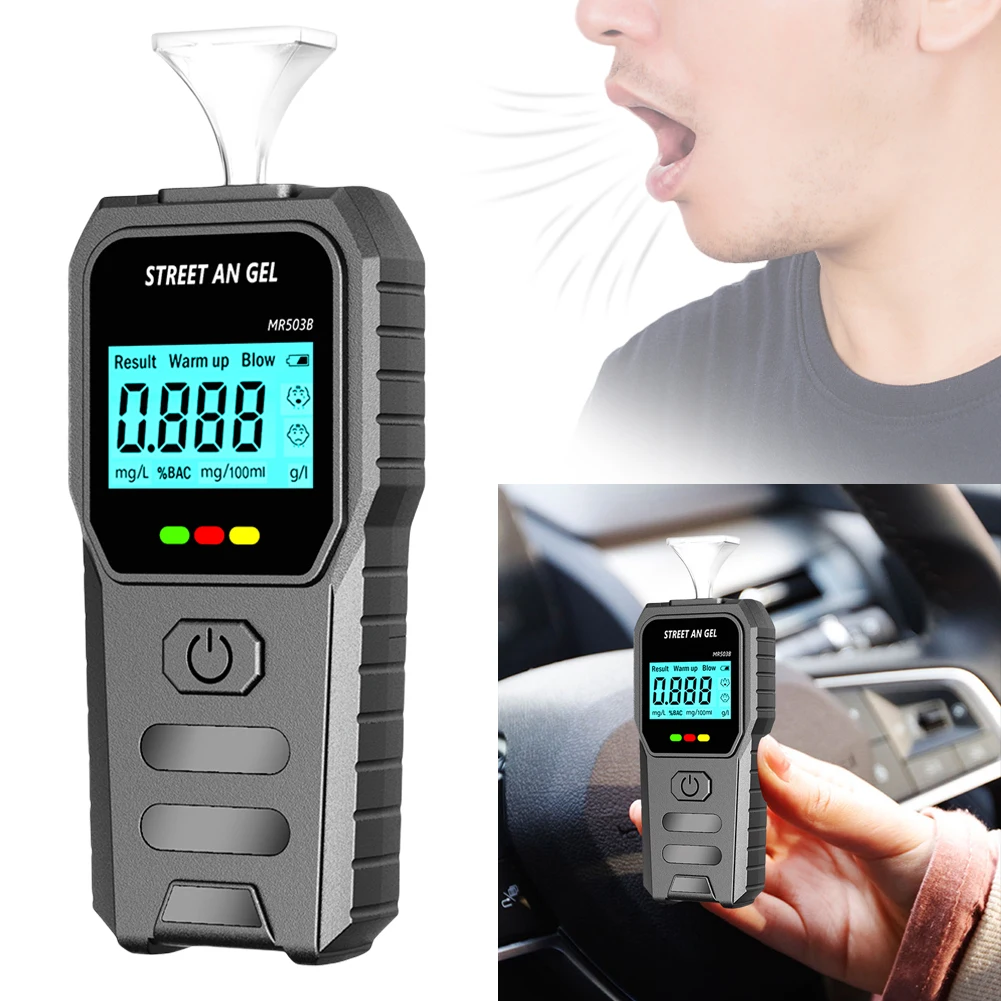 Digital Alcohol Breath Tester Backlight LCD Portable Handheld Alcohol ...
