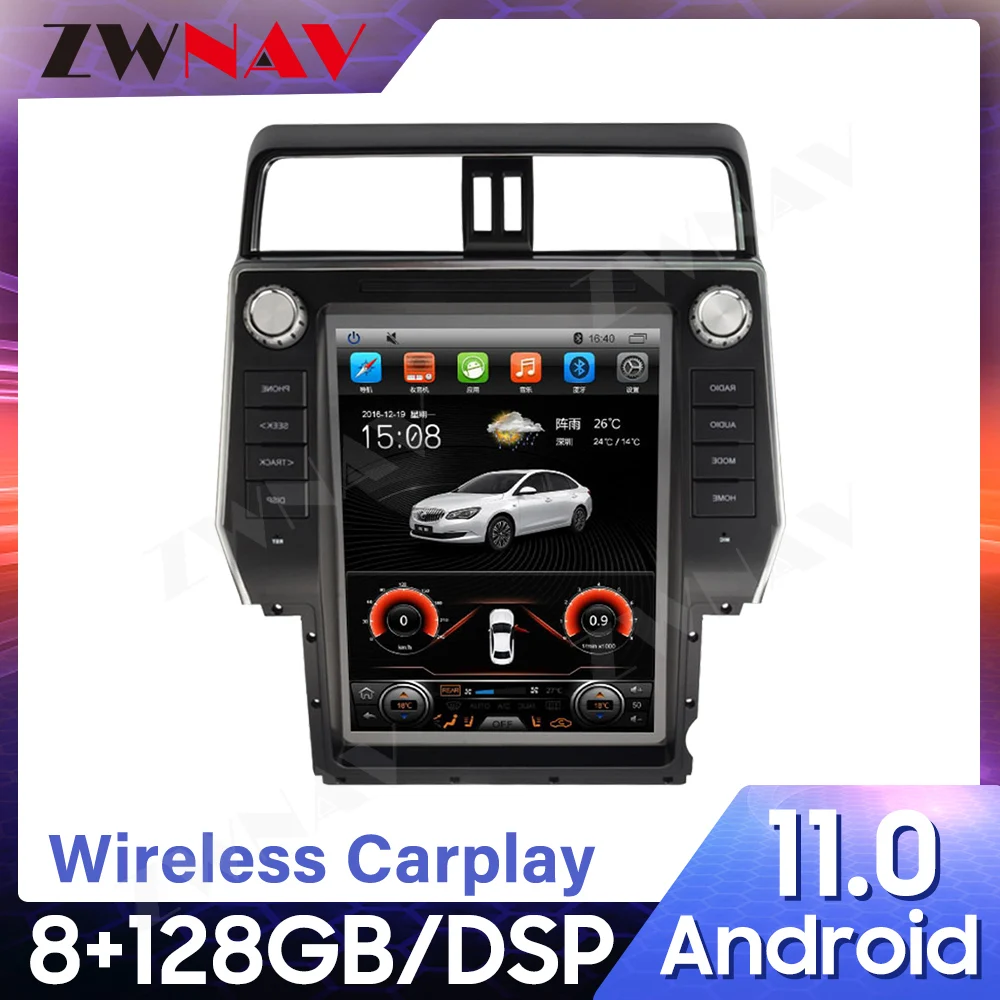 For-Toyota-Prado-150-LC150-J150-2018-Android-11-128G-CARPLAY-DSP-Tesla ...