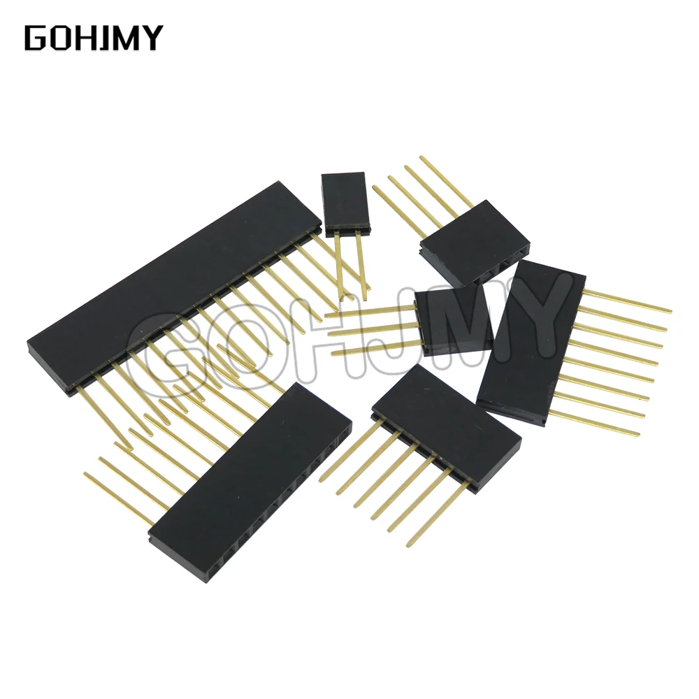 10PCS-2-54mm-Single-Double-Row-Female-Long-Pins-11mm-PCB-Board-Pin ...