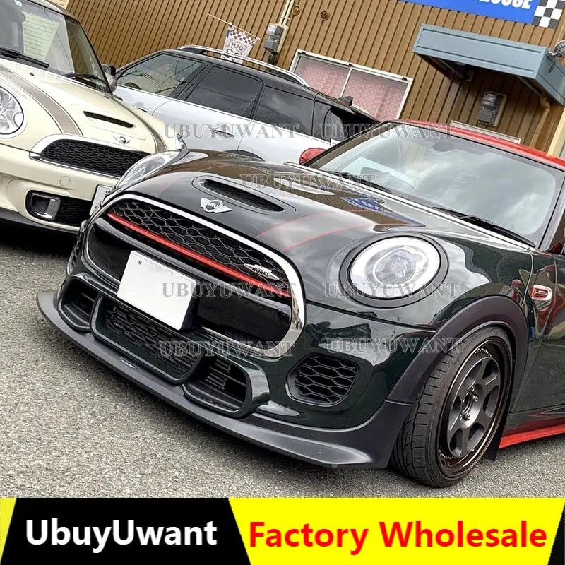 Voor F56 Mini Cooper S 2 Stuks Dag Auto Body Kit Spoiler Eend Lip Guard Cover Carbon Voorbumper ...