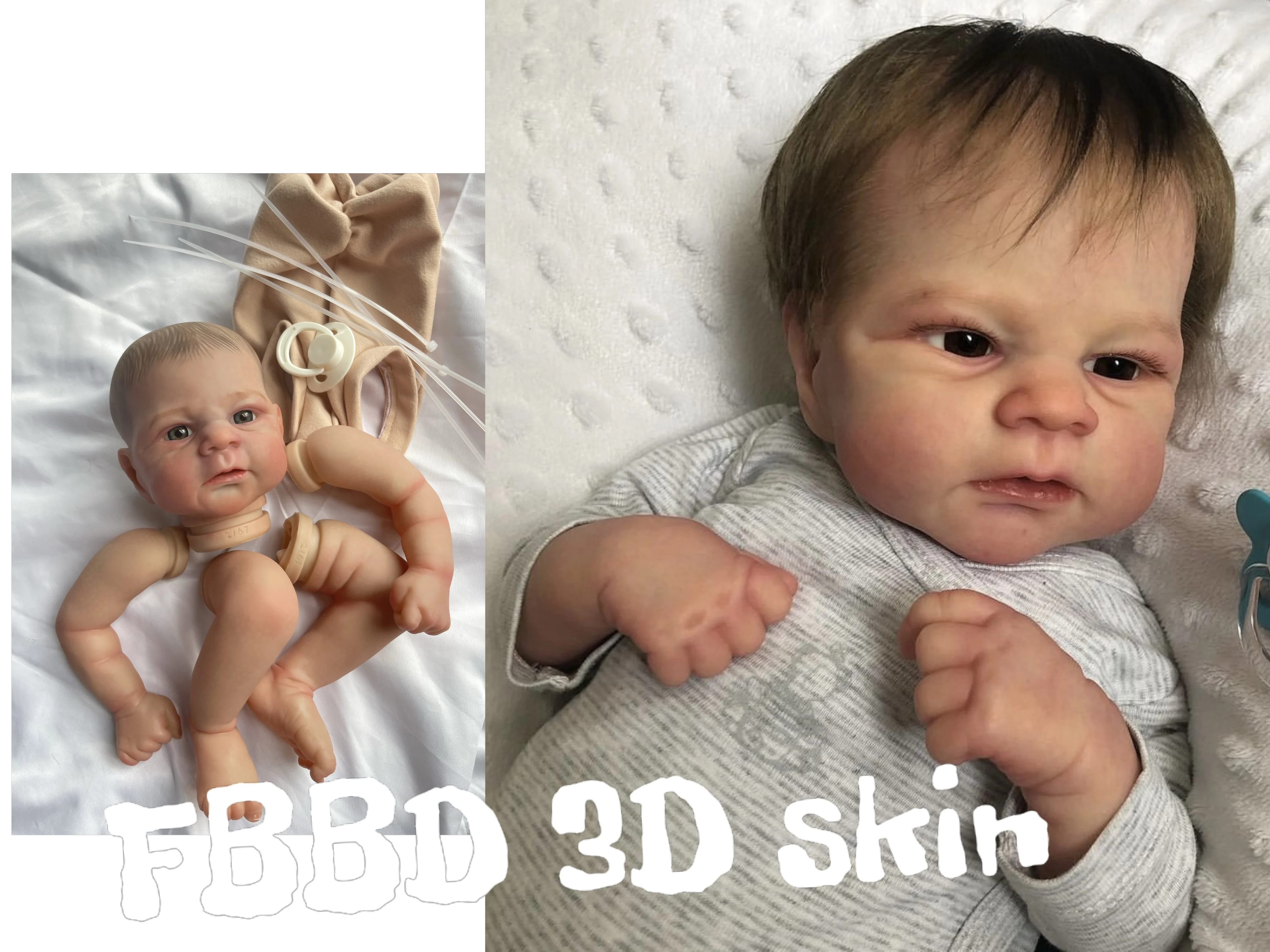 FBBD-18inch-Already-Painted-3D-Skin-Reborn-Baby-Doll-Elijah-With ...