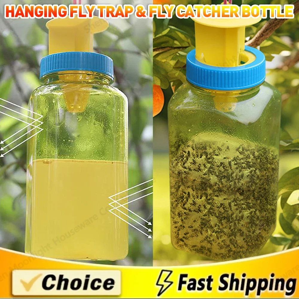 Reusable-Fruit-Fly-Catcher-Trap-Bottle-Non-Toxic-Hanging-Bait-Lure ...