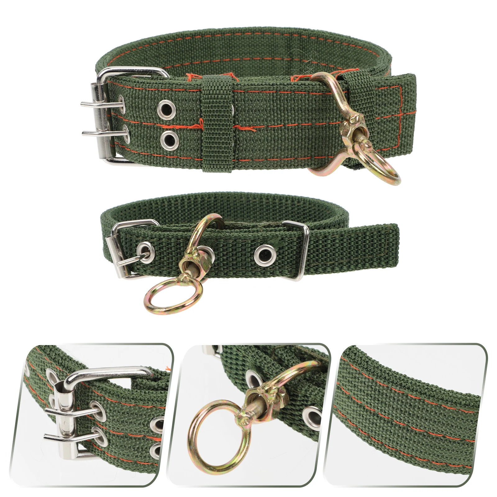 2pcs Sheep Collars Green Adjustable Canvas Farm Animals Goat Bull Safe ...