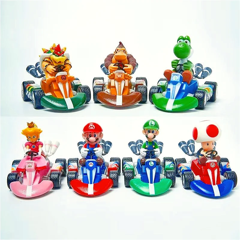 Super-Mario-Pull-Back-Car-Green-Yoshi-Donkey-Kong-Bowser-Luigi-Toad ...