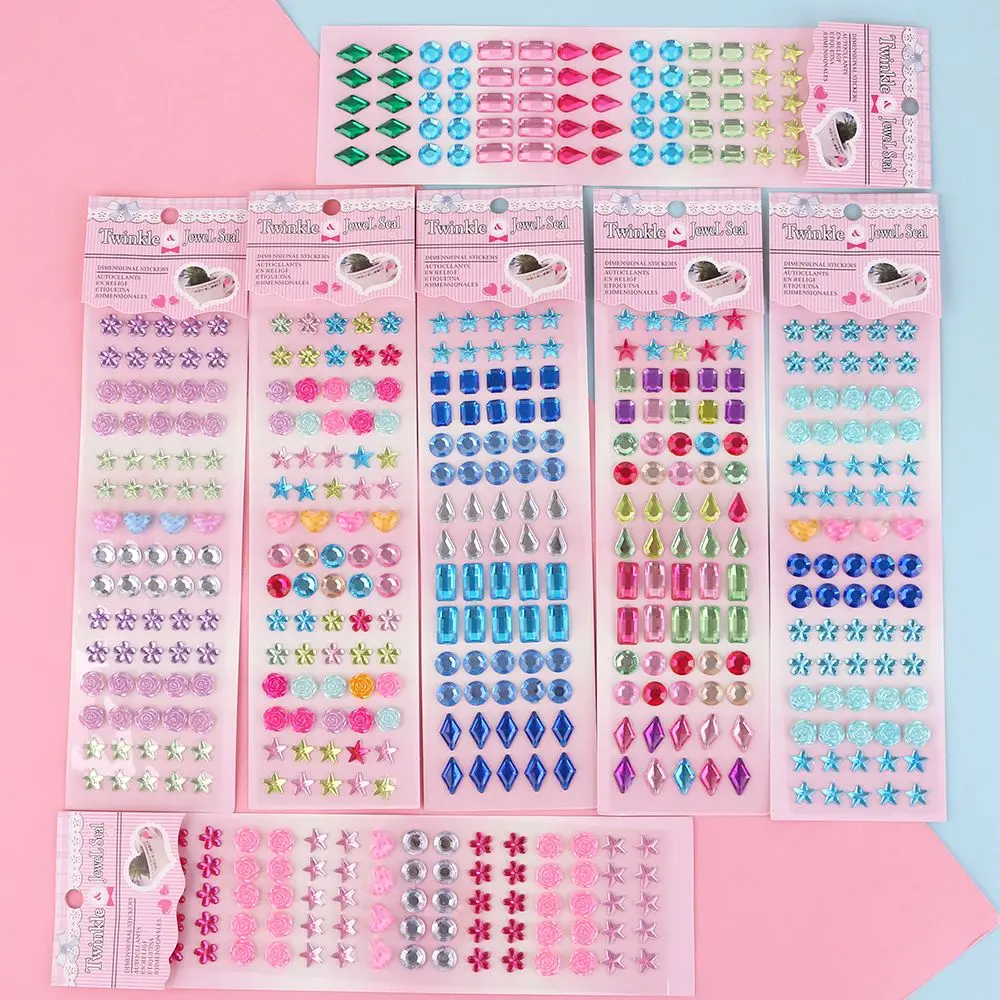 Acrylic Crystal Stickers Children Toys Sticker Rhinestone Stickers Diy ...