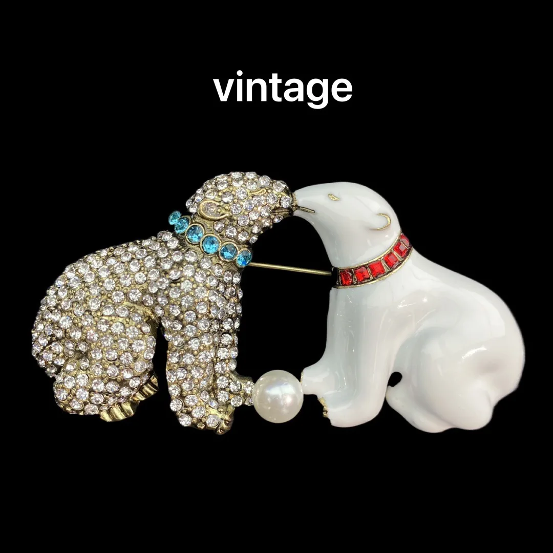 Fashion-Women-Men-Vintage-Retro-Crystal-Bear-Luxury-Pins-Badges-Baroque ...