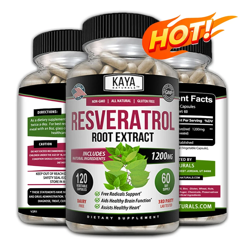 Resveratrol Complex - Helps with cardiovascular health, immune ...