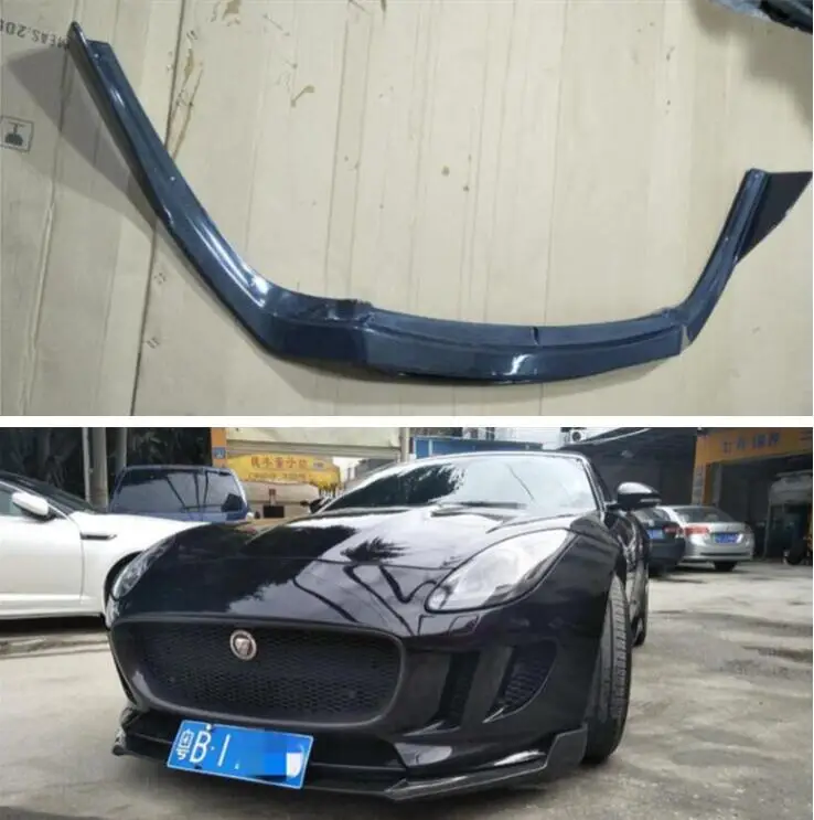 Real Carbon Front Lip Splitters Bumper Flaps Spoiler Cover For Jaguar F ...