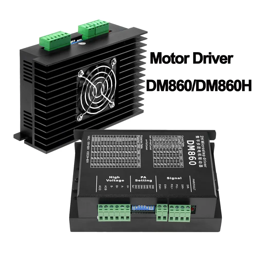 DM860H DM860 Stepper Motor Drive 0-200khz AC18-80V or DC 24-110V 2A-7 ...